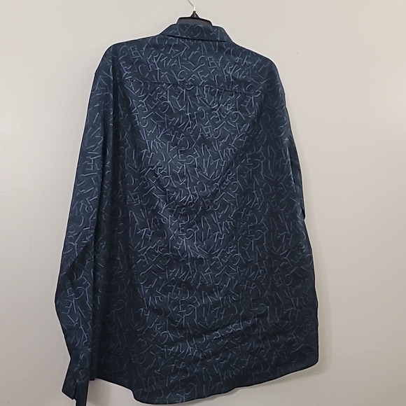 Armani Collezioni | Shirts | Armani Exchange Random Logo Slim Shirt ...